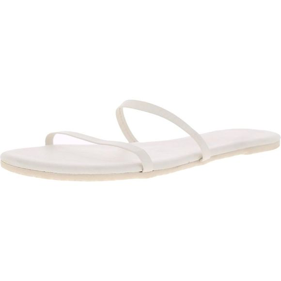 TKEES | Shoes | Tkees Womens Gemma Ivory Faux Leather Slip On Slide ...